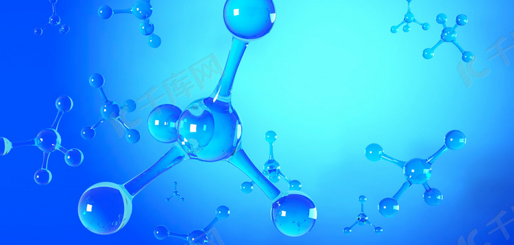 分子结构玻璃质感c4d背景图片免费下载-千库网