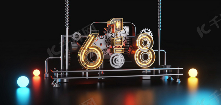 618机械黑色c4d背景图片免费下载-千库网