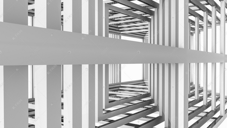 三维矩形线条的抽象背景。3d r高清摄影大图-千库网