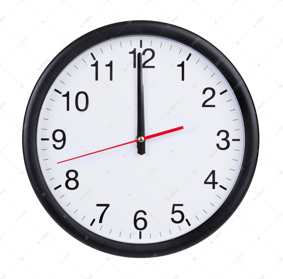 12 下午拨时钟高清摄影大图-千库网