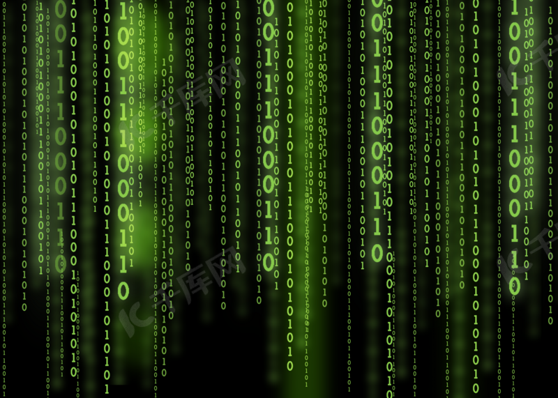 代码二进制光效黑色背景图片免费下载-千库网