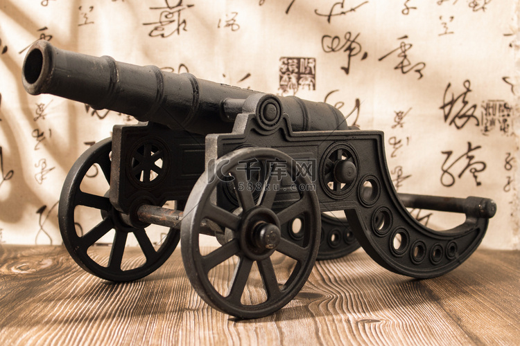 四大发明国潮古风古代火药大炮兵器库场景实拍摄影图配图高清摄影大图-千库网