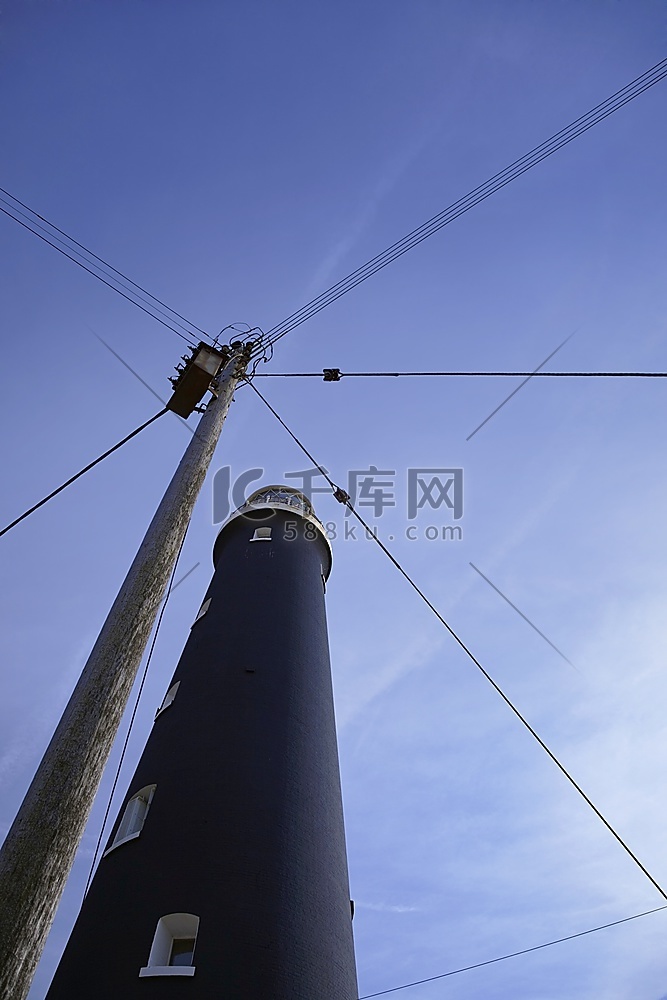 邓杰内斯，肯特，英国，灯塔，低角度视角高清摄影大图-千库网