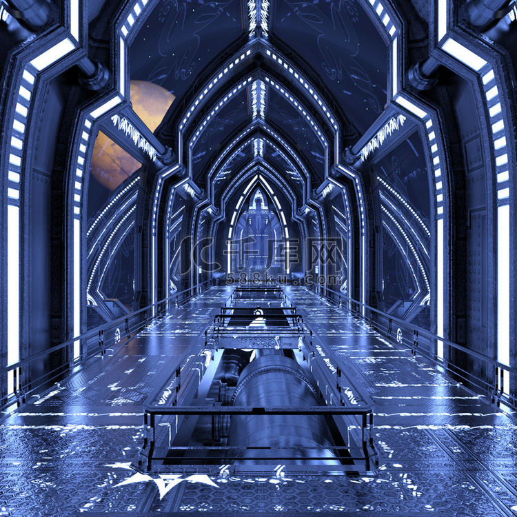 3d cg 渲染的空间站高清摄影大图-千库网