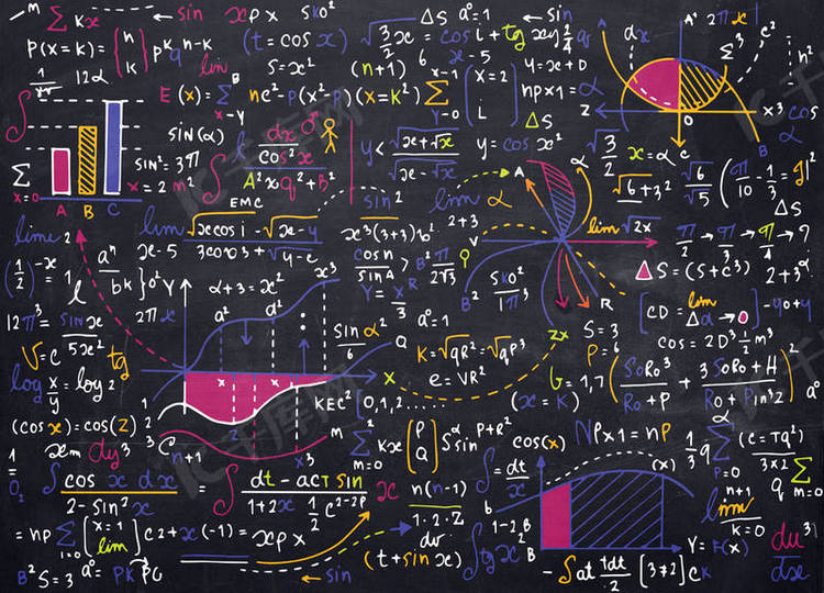 数学教育矢量模式与手写的公式、 任务、 情节、 计算和几何 figures.vector 图背景图片免费下载-千库网