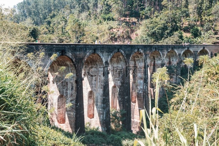斯里兰卡著名的九拱桥油画图画高清摄影大图-千库网