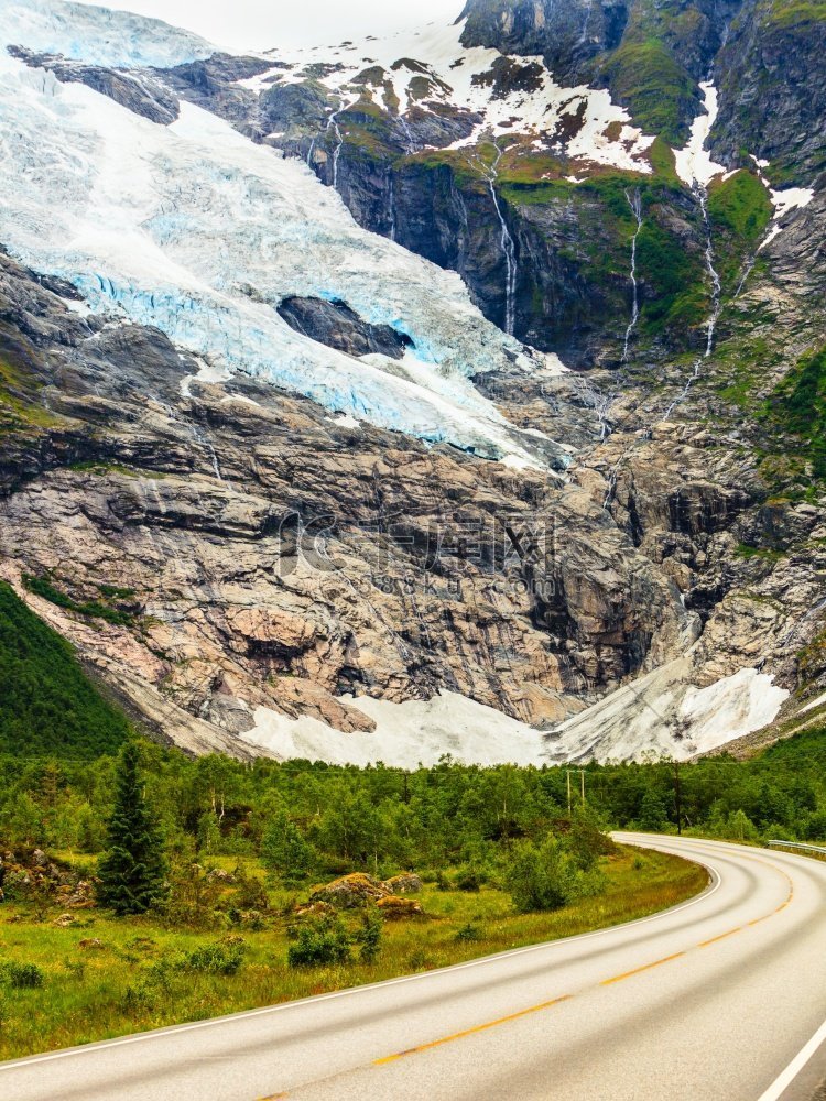 Boyabreen Glacier in Fjaerland area in Sogndal Municipality in Sogn og ...