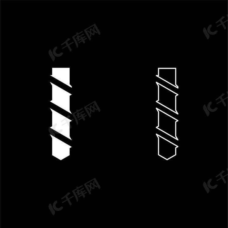 钻头螺旋设置图标白色矢量插图图像简单实心填充轮廓轮廓线薄平面样式。背景图片免费下载_海报banner/高清大图_千库网(图片编号6217585)