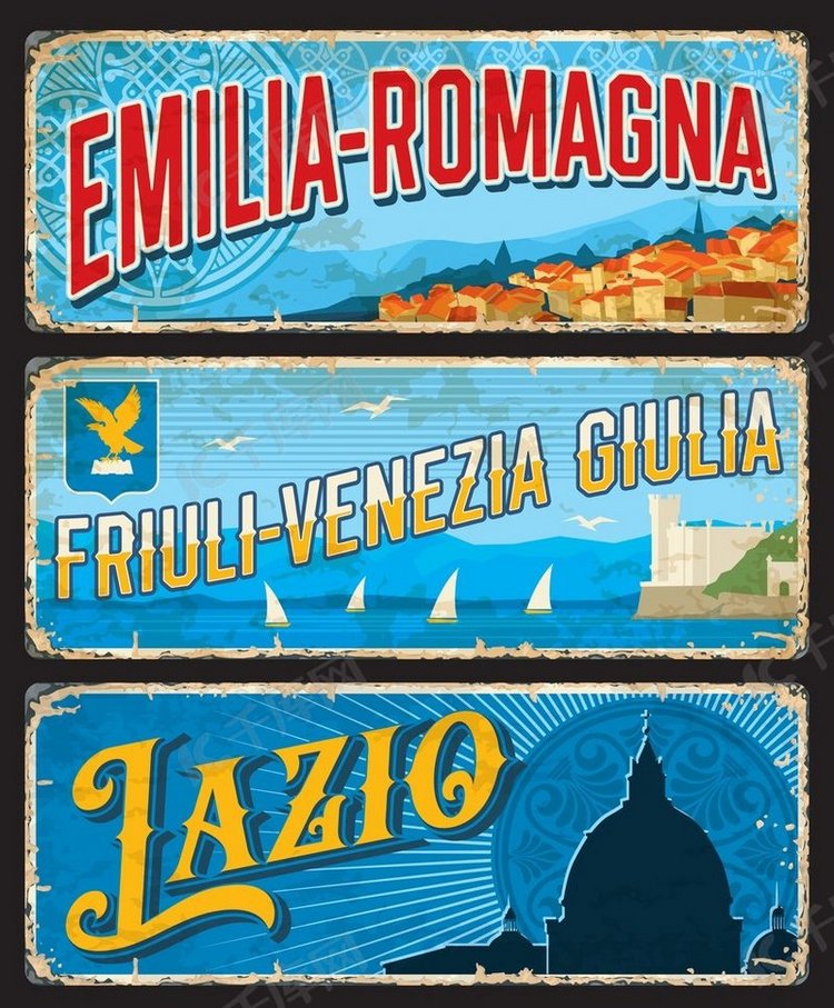 Emilia-Romagna、Friuli-Venezia Giulia 和 Lazio Italy 地区生锈的板块。背景图片免费下载_海报 ...
