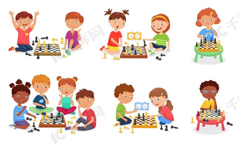 孩子们下棋。背景图片免费下载_海报banner/高清大图_千库网(图片编号6204211)