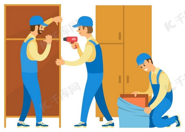 穿制服的男人正在拆东西。背景图片免费下载_海报banner/高清大图_千库网(图片编号6249864)