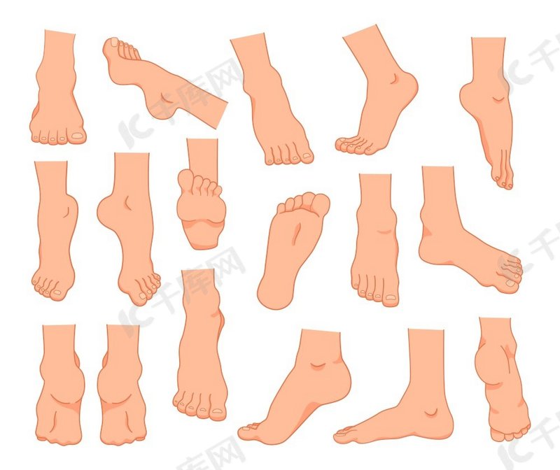 卡通脚。背景图片免费下载_海报banner/高清大图_千库网(图片编号6222514)