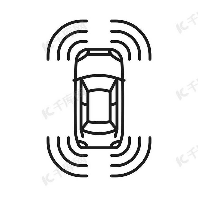 无人驾驶汽车图标，自动驾驶自主智能交通，矢量 AI 驱动。背景图片免费下载_海报banner/高清大图_千库网(图片编号6202241)
