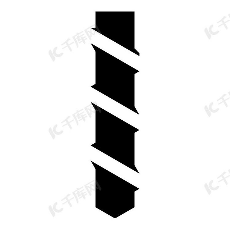 钻头螺旋图标黑色矢量插图图像平面样式简单。背景图片免费下载_海报banner/高清大图_千库网(图片编号6219046)