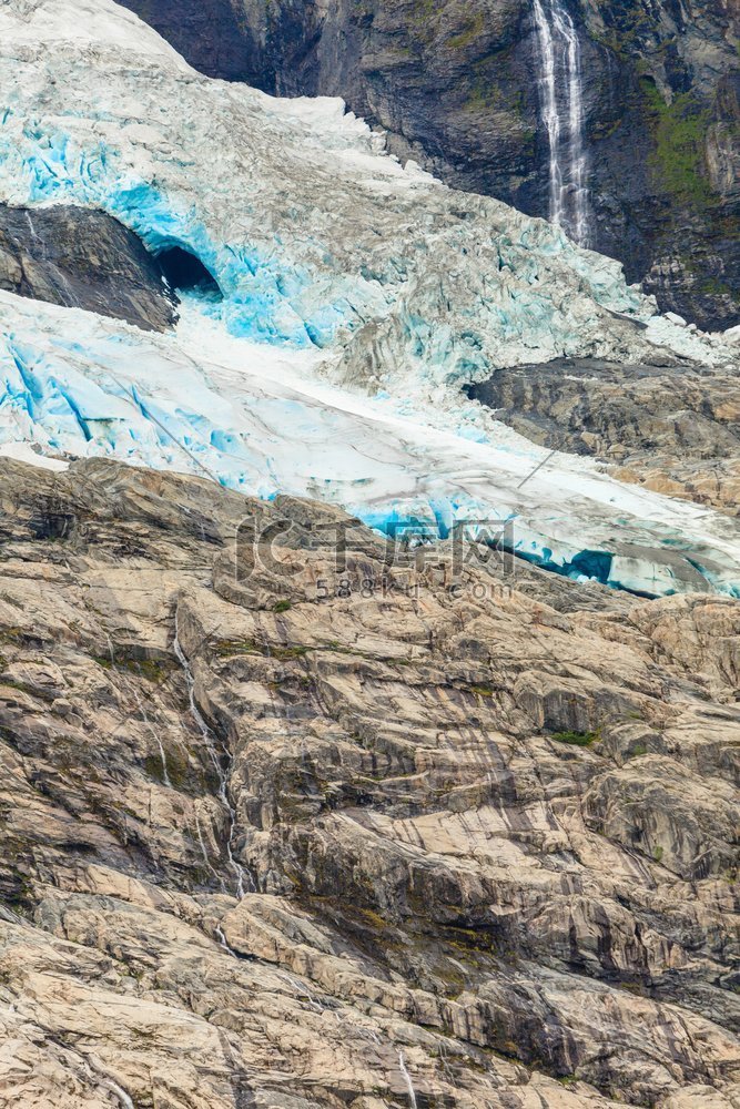 Boyabreen Glacier in Fjaerland area in Sogndal Municipality in Sogn og ...
