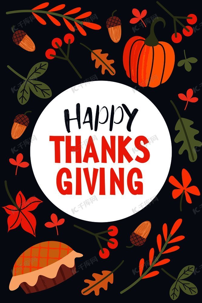 感恩节假期卡。背景图片免费下载_海报banner/高清大图_千库网(图片编号6276616)