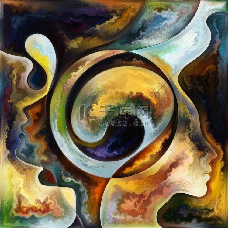 梯度流。油画屏幕截图高清摄影大图-千库网