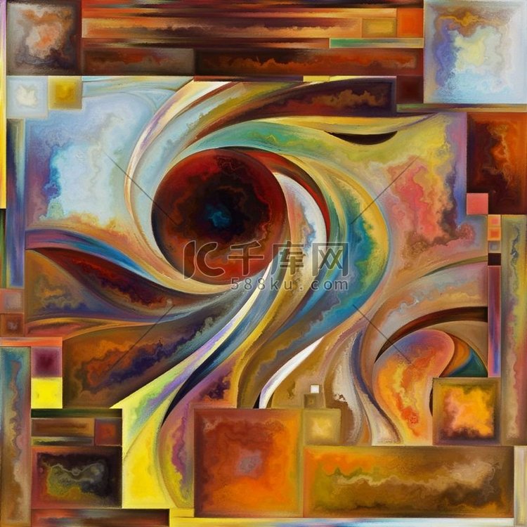 Affinity of Forms 系列。油画屏幕截图高清摄影大图-千库网