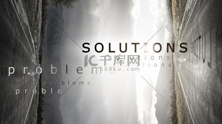 两条路之间。高清摄影大图-千库网