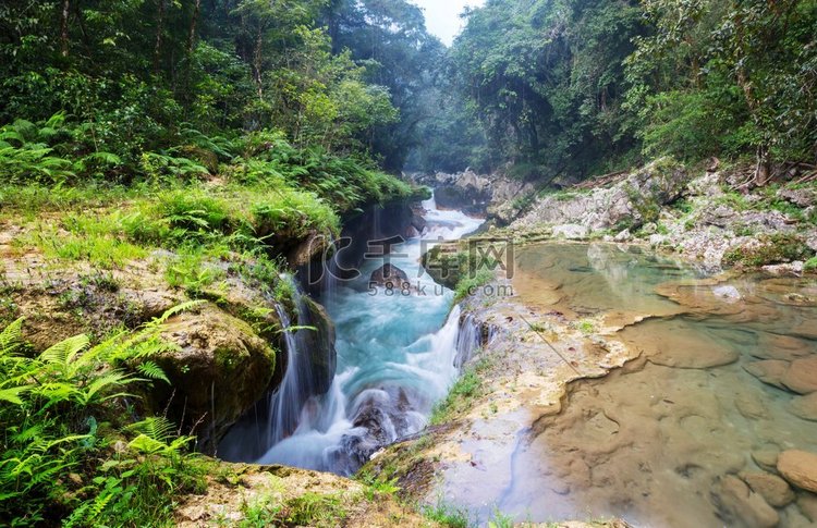中美洲危地马拉 Lanquin Semuc Champey 美丽的天然泳池高清摄影大图-千库网