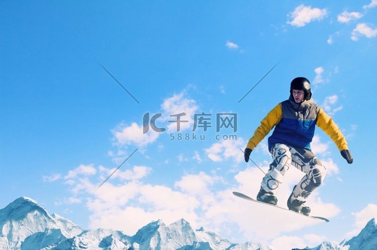 单板滑雪。高清摄影大图-千库网