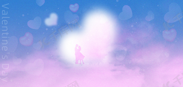 梦幻唯美情人节214背景图片免费下载-千库网