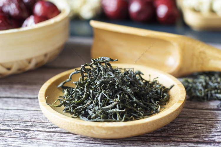 养生清火茶叶特写摄影图高清摄影大图-千库网