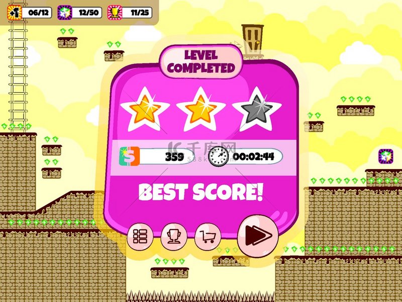 游戏资产元素矢量艺术平面设计插图背景图片免费下载_海报banner/高清大图_千库网(图片编号6374773)