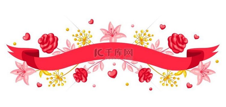 无缝模式与浪漫的花朵。背景图片免费下载_海报banner/高清大图_千库网(图片编号6271798)