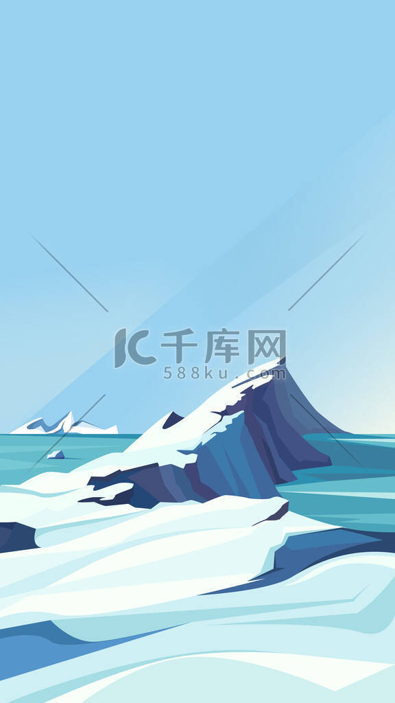 Frozen arctic ocean.背景图片免费下载-千库网
