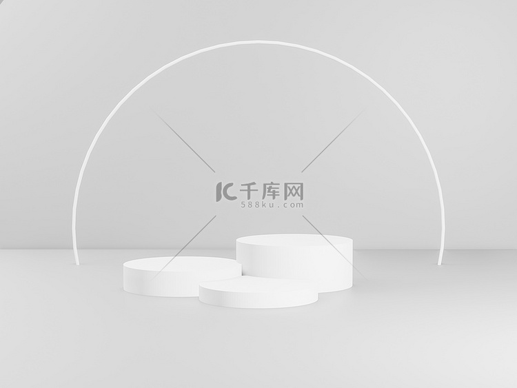 产品的全部白色论坛的3D渲染。赢者平台.背景图片免费下载_海报banner/高清大图_千库网(图片编号6168860)