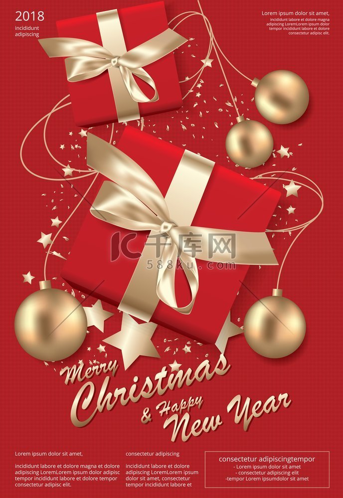 圣诞快乐 &? 新年快乐模板背景矢量图背景图片免费下载_海报banner/高清大图_千库网(图片编号6274079)