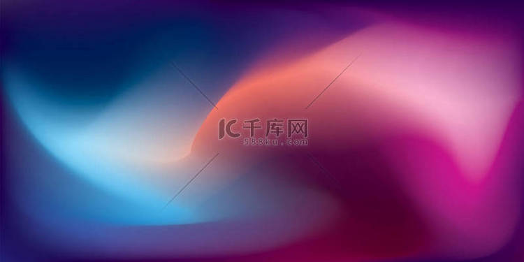 Abstract colorful blur background, northern lights. Color waves art ...