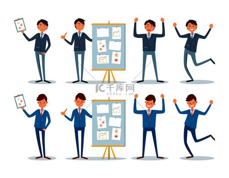 商业研讨会，主持人在船上矢量图表。背景图片免费下载_海报banner/高清大图_千库网(图片编号6365019)