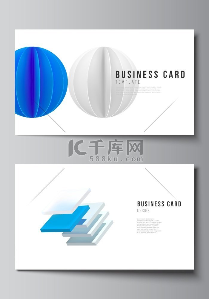 两个创意名片设计模板的矢量布局，水平模板矢量设计。 背景图片免费下载_海报banner/高清大图_千库网(图片编号6252569)