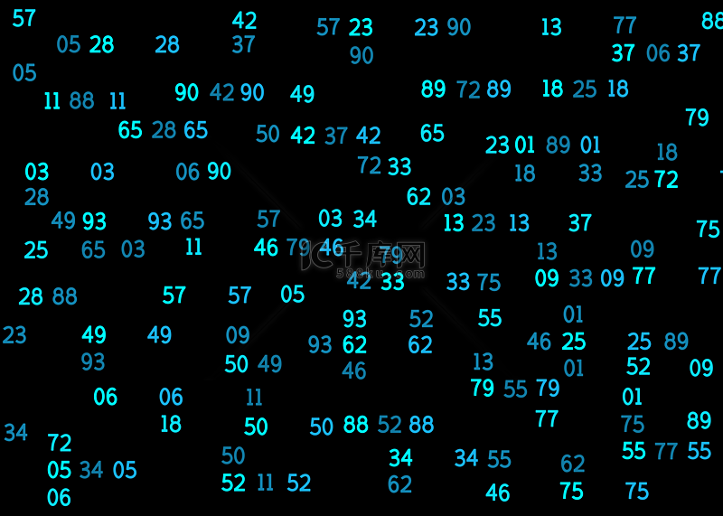 数字矩阵排列蓝色背景图片免费下载-千库网