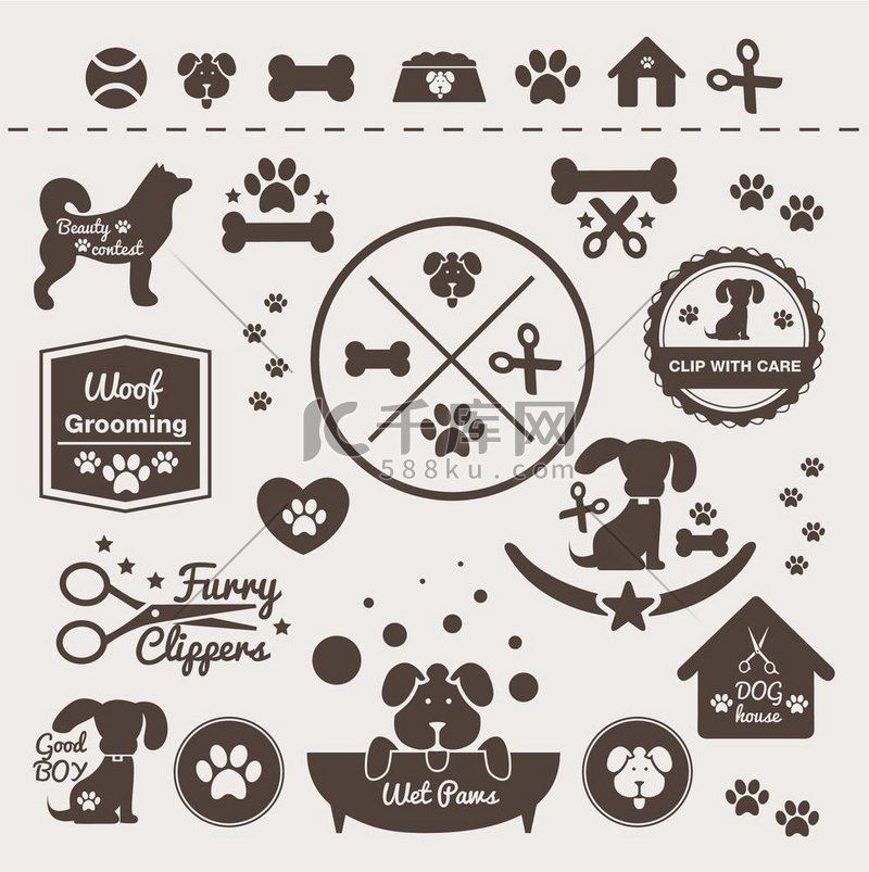 宠物店品牌标识标志模板。背景图片免费下载_海报banner/高清大图_千库网(图片编号6376944)