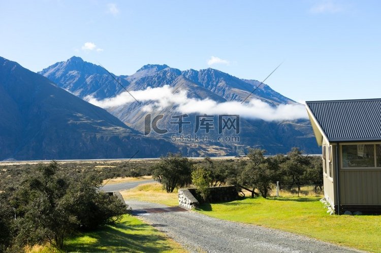 新西兰。新西兰山区美丽的自然风光高清摄影大图-千库网