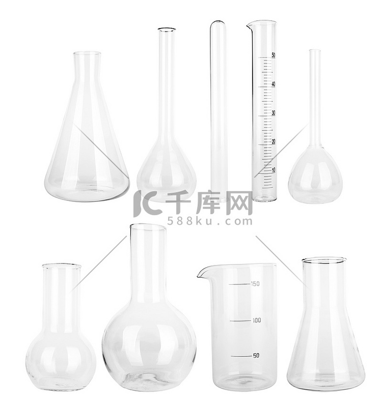 实验室玻璃器皿高清摄影大图-千库网