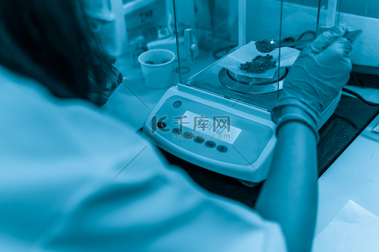 close up of Asian scientist working in lab, experiment for customer ...