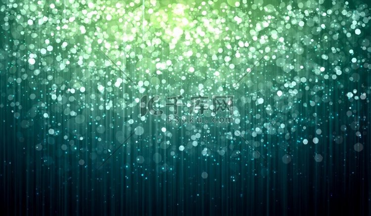 绿色抽象光背景。高清摄影大图-千库网