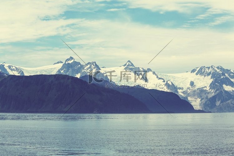 美国阿拉斯加风景画高清摄影大图-千库网