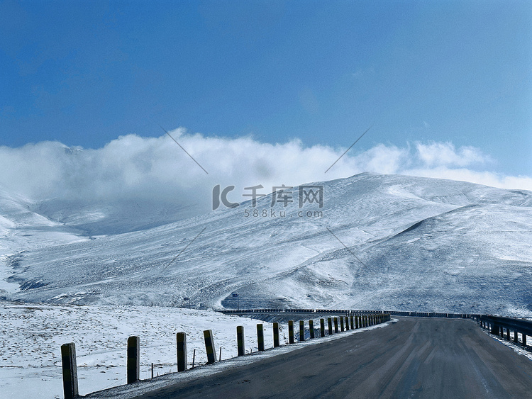 冬日的227国道高清摄影大图-千库网