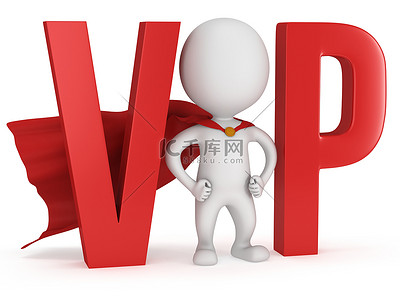 3d Vip 男人-红色斗篷的勇敢超级英雄高清摄影大图-千库网