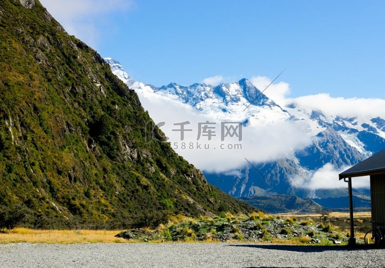 新西兰。新西兰山区美丽的自然风光高清摄影大图-千库网