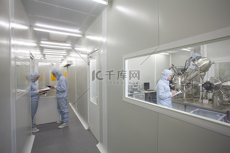 Cleanroom in nuclear research centre, hall高清摄影大图-千库网