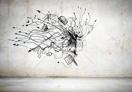 草图背景图像。草图背景图像。商业计划和想法高清摄影大图-千库网