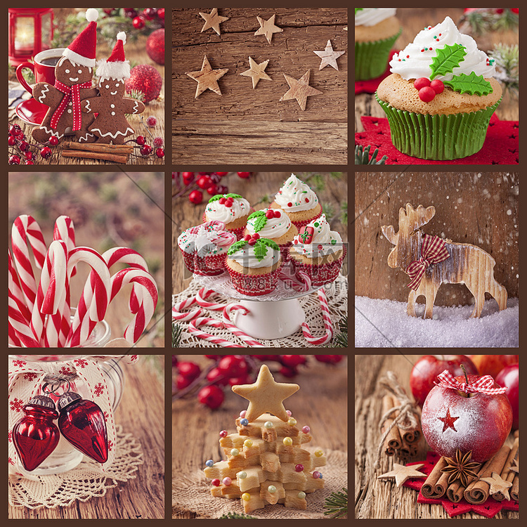 Christmas collage高清摄影大图-千库网