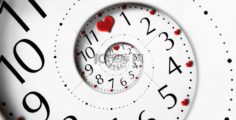 Infinity time with heart shapes高清摄影大图-千库网