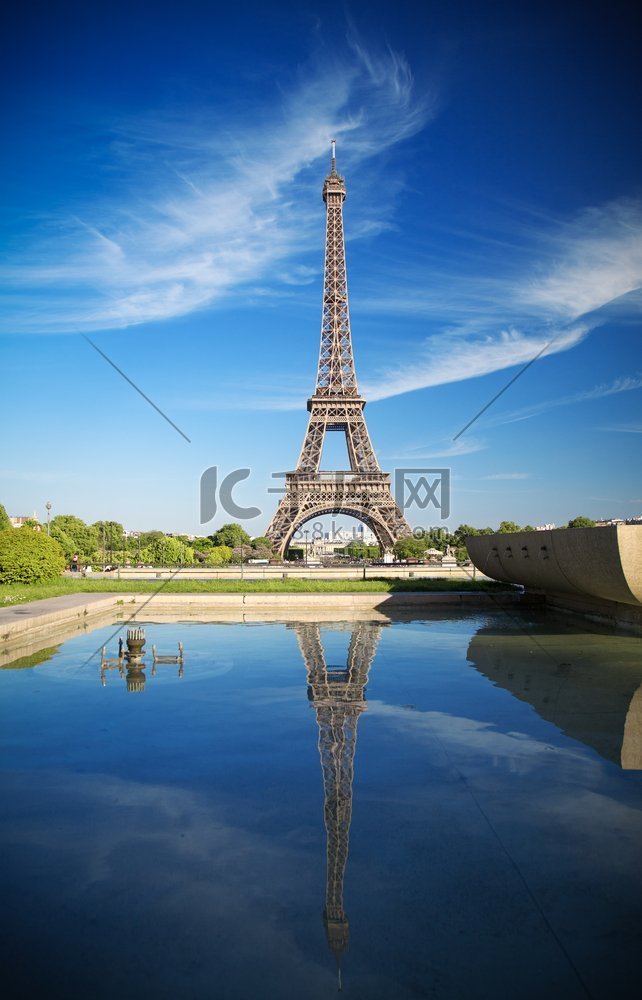 法国巴黎著名的埃菲尔铁塔美景高清摄影大图-千库网